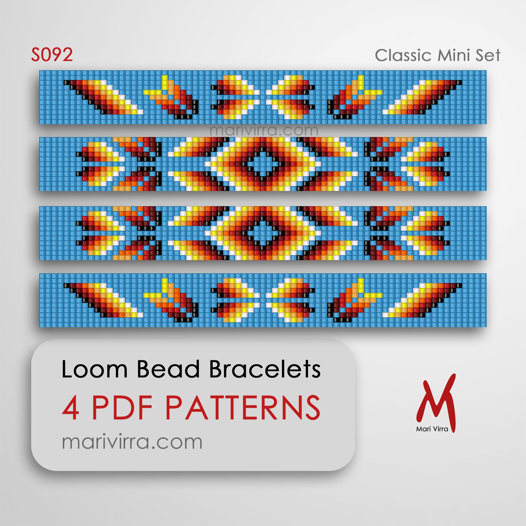 Classic Mini Set of Four Loom Digital Bead Patterns – MariVirra