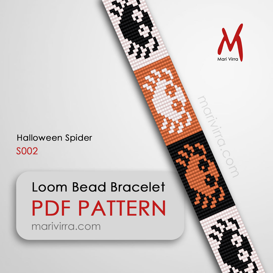 Halloween Spider Loom Digital Bead Pattern – MariVirra