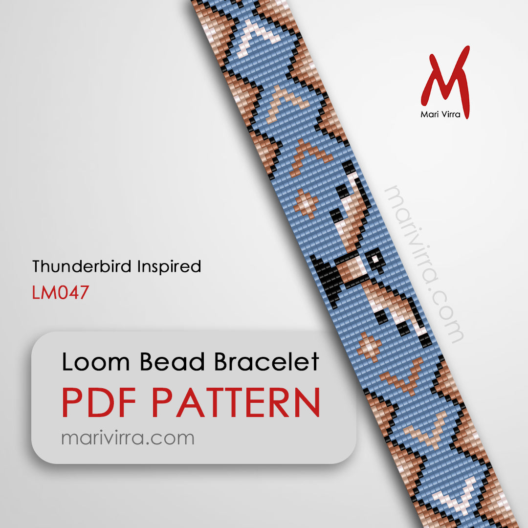 Thunderbird Bracelet Loom Digital Bead Pattern – MariVirra